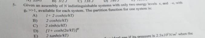 Solved Civen an assembly of N indistinguishable systems with | Chegg.com
