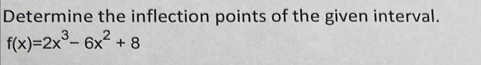 Solved Determine the inflection points of the given | Chegg.com