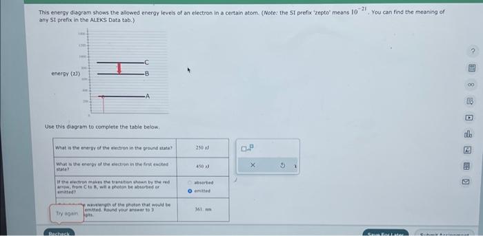 Solved This energy diagram shows the allowed energy levels | Chegg.com
