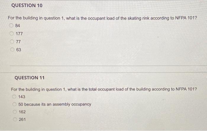 Solved For the building in question 1 , what is the occupant | Chegg.com