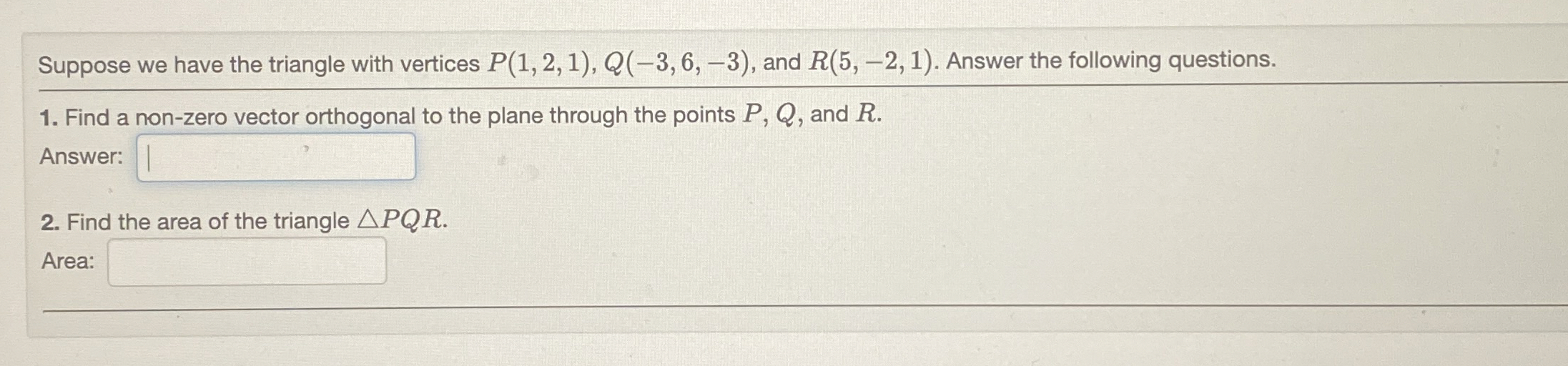 Solved Suppose we have the triangle with vertices | Chegg.com