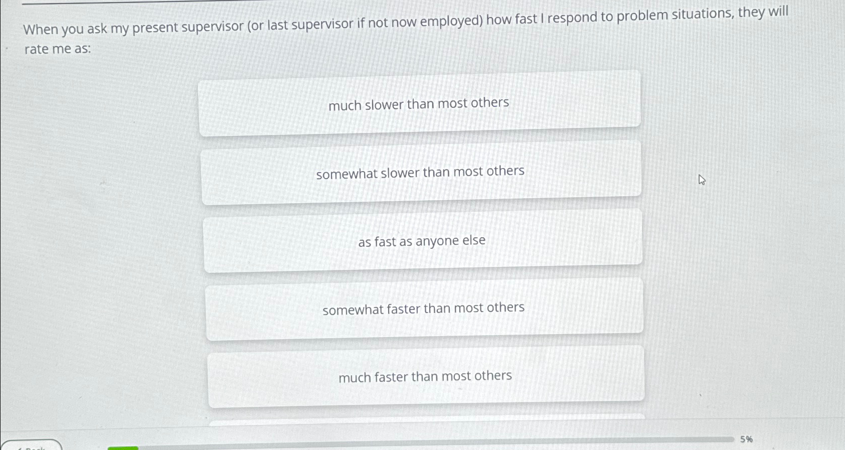 Solved When you ask my present supervisor (or last | Chegg.com