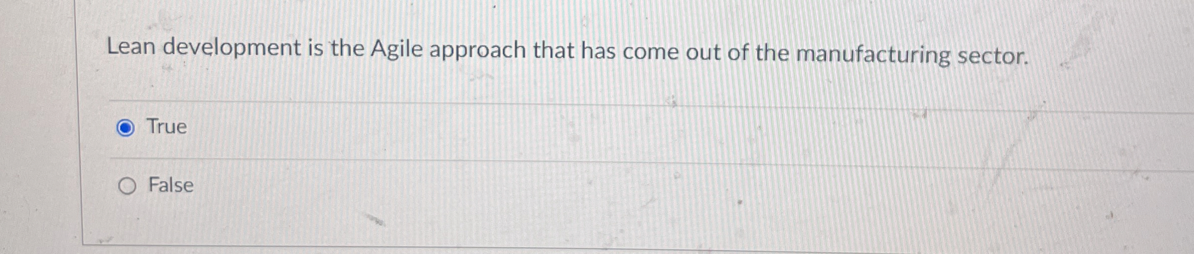 Solved Lean development is the Agile approach that has come | Chegg.com