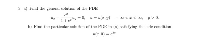 Solved 3. a) Find the general solution of the PDE 1er 14, = | Chegg.com