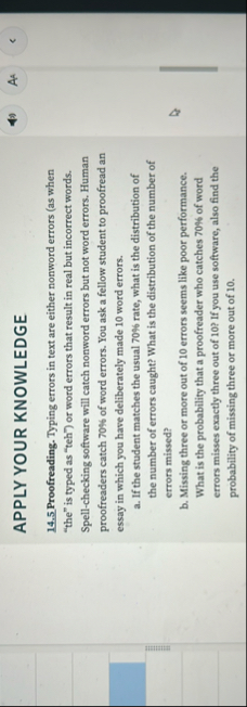 Solved APPLY YOUR KNOWLEDGE14.5. ﻿Proofreading. Typing | Chegg.com