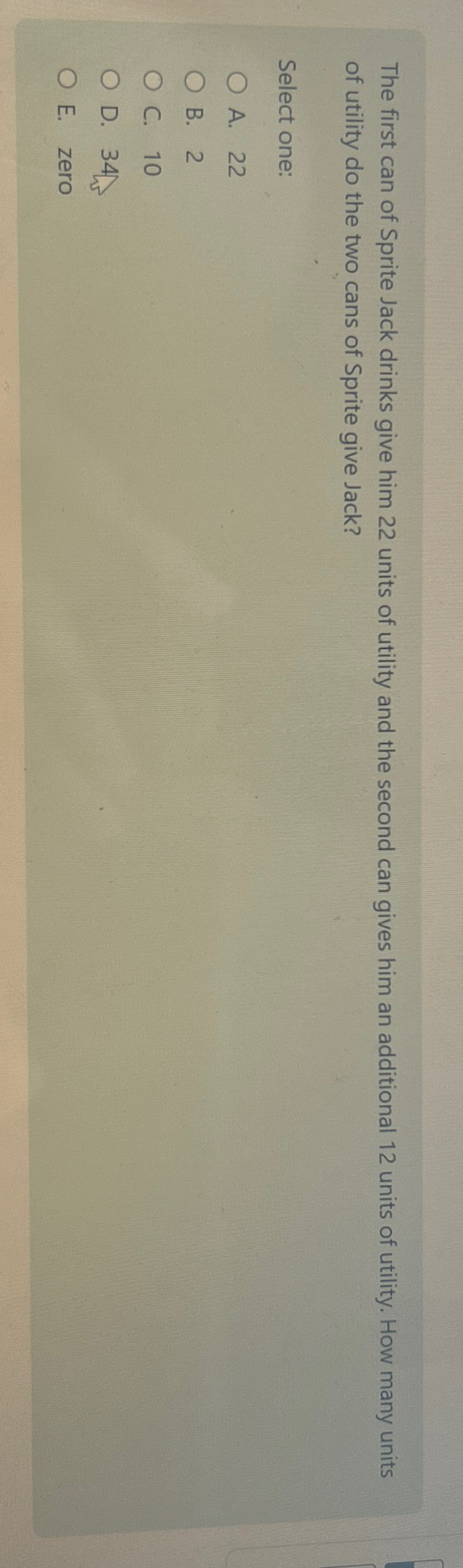 Solved The first can of Sprite Jack drinks give him 22 | Chegg.com