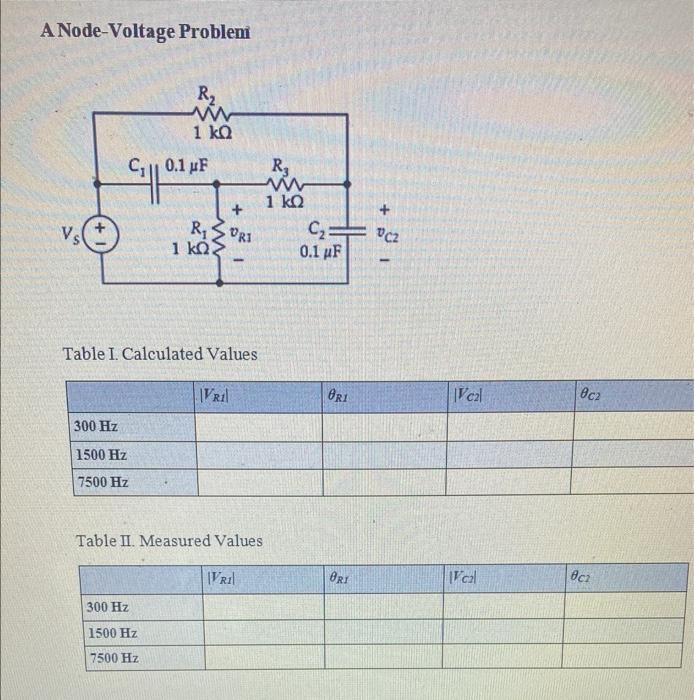Solved Experiment 1. A Node-Voltage Problem Build the RC | Chegg.com