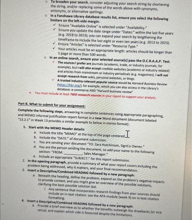 Week 13: Summary Assignment C. Informal Justification | Chegg.com