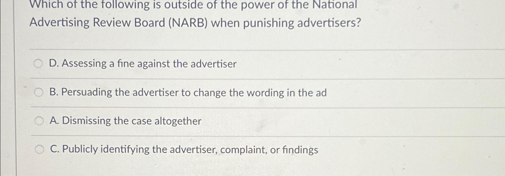 Solved Which of the following is outside of the power of the | Chegg.com