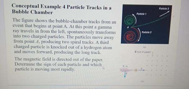 Solved Conceptual Example 4 ﻿Particle Tracks in a Bubble | Chegg.com