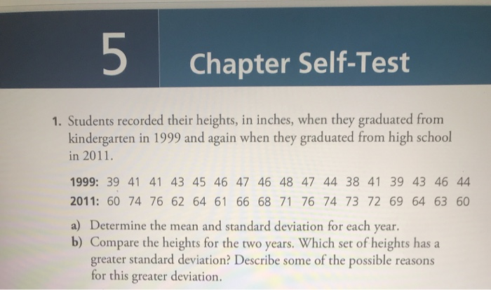 Solved foundations stats self test Chapter Self-Test 1. | Chegg.com