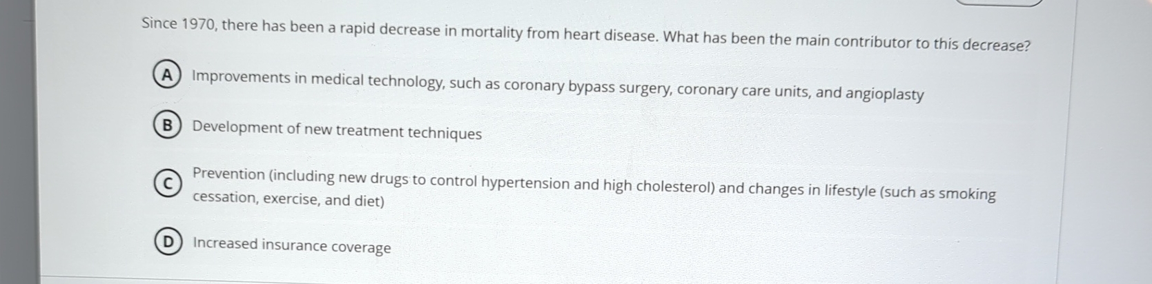 Solved Since 1970, ﻿there has been a rapid decrease in | Chegg.com