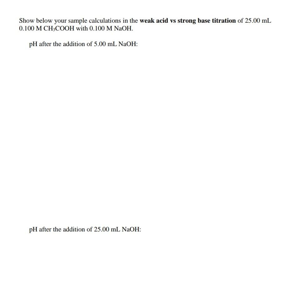 Solved 1. Consider the titration of 25.00 mL of a 0.100M | Chegg.com