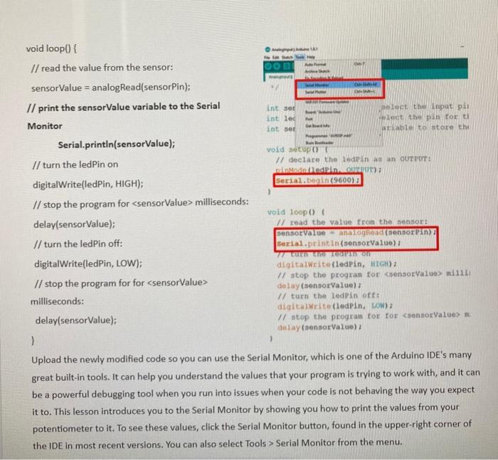Solved Part 2: Controlled Blinking with a Potentiometer In | Chegg.com
