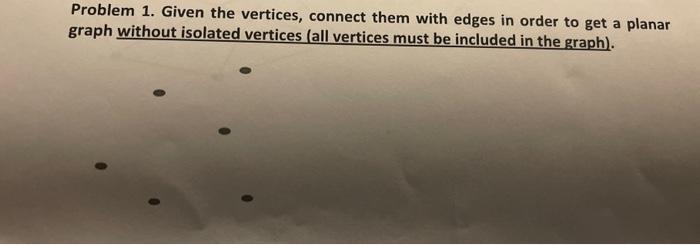 Solved Problem 1. Given the vertices, connect them with | Chegg.com