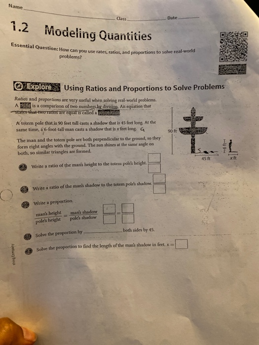 Solved Essential Question: How can you use rates, ratios, | Chegg.com