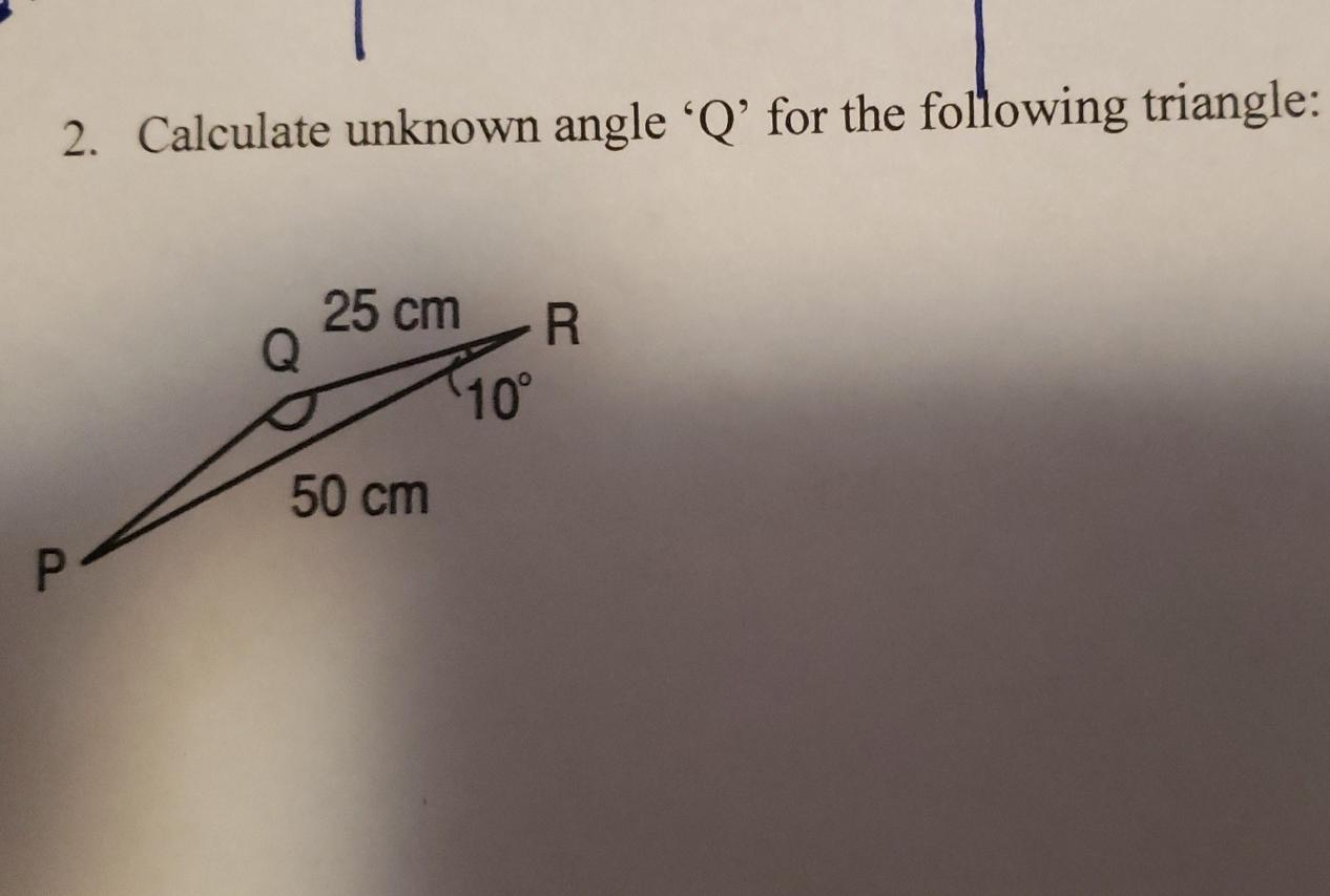 Solved Calculate unknown angle 'Q' for the following | Chegg.com