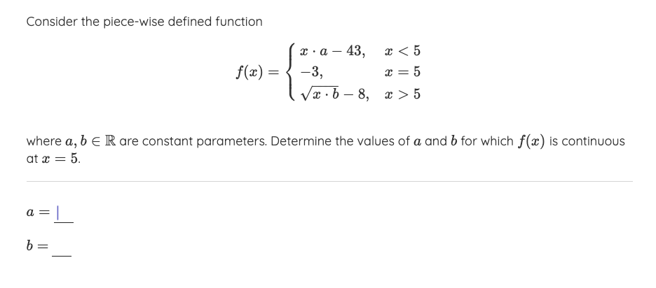 Solved Consider the piece-wise defined | Chegg.com