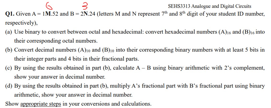 Solved a) ﻿Question of Number systems (2nd submitted)(part A | Chegg.com