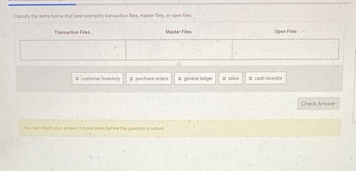 Solved classify the items below that best exemplify | Chegg.com