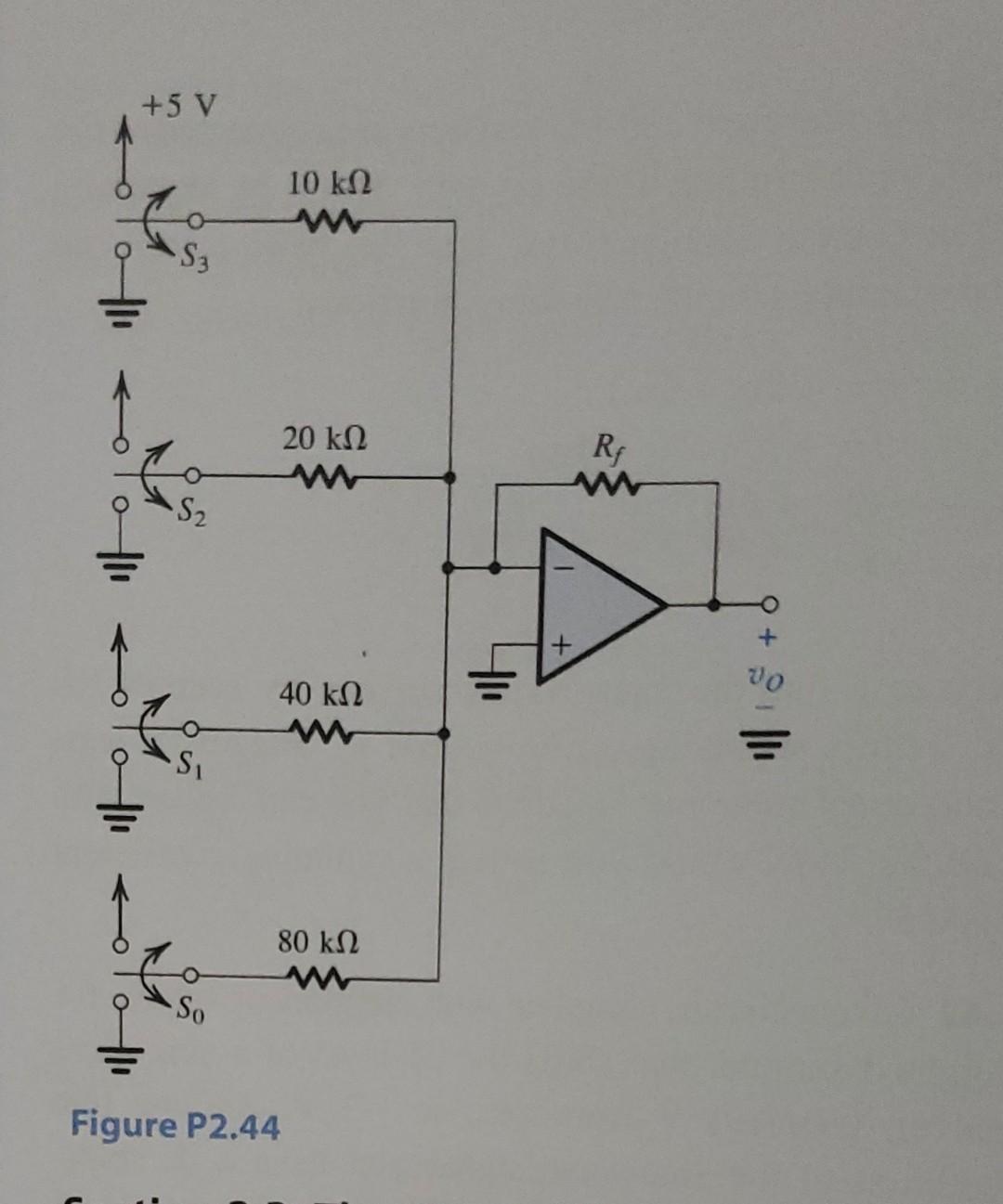 Solved *2.44 Figure P2.44 shows a circuit for a | Chegg.com