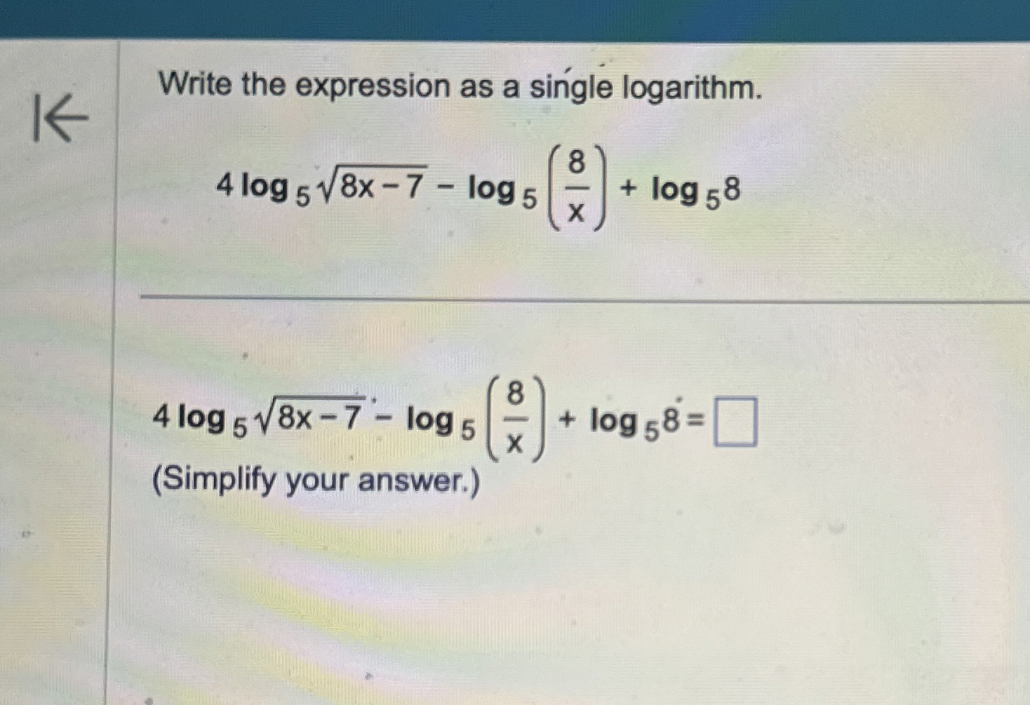Solved Write the expression as a single | Chegg.com