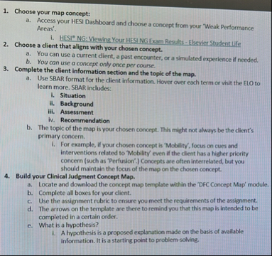 Solved Choose your map concept:a. ﻿Access your HESI | Chegg.com