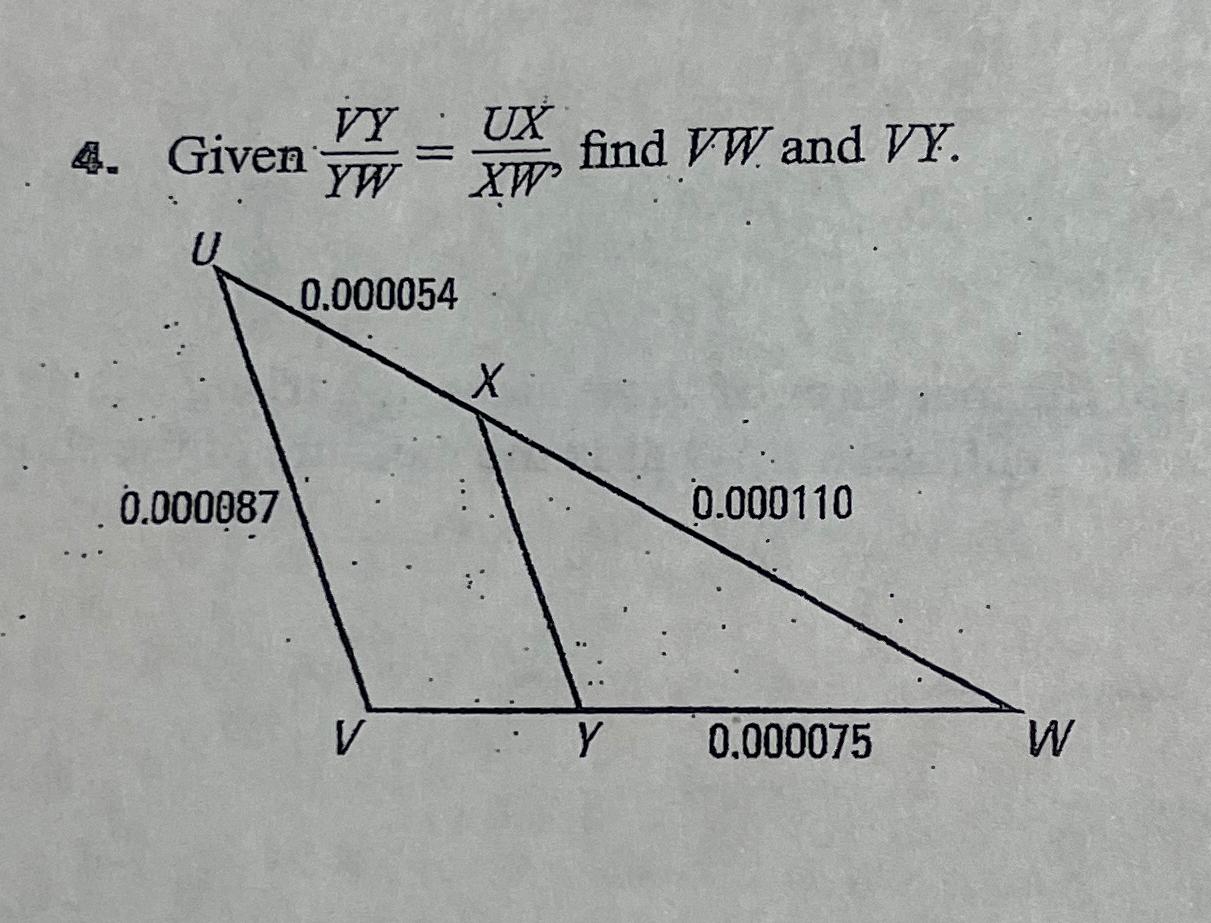 Solved Given VYYW=UxxW, ﻿find VW ﻿and VY. | Chegg.com