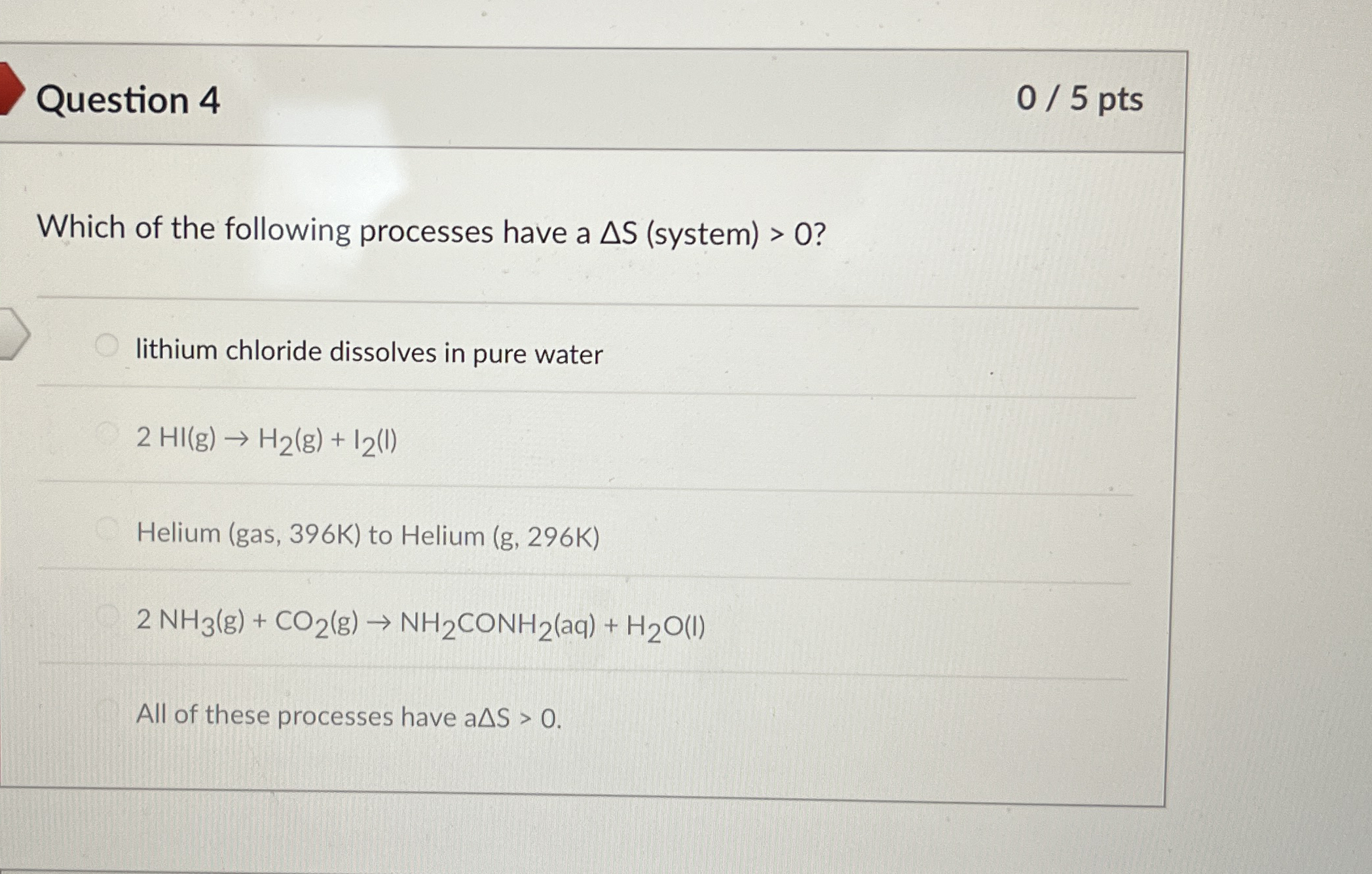 Solved Question 40 / 5 ﻿ptsWhich of the following processes | Chegg.com