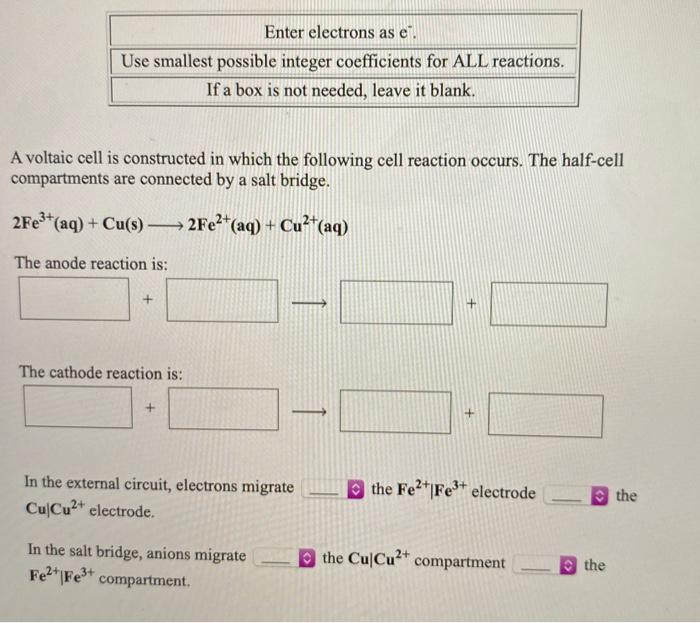 Solved Enter electrons as e. Use smallest possible integer | Chegg.com