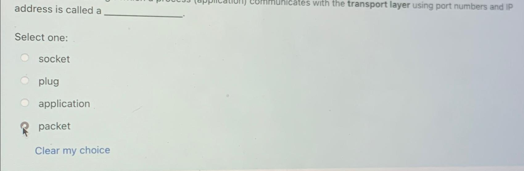 Solved address is called aSelect | Chegg.com