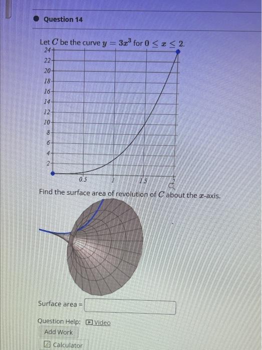 Solved Let C be the curve y=3x3 for 0 | Chegg.com