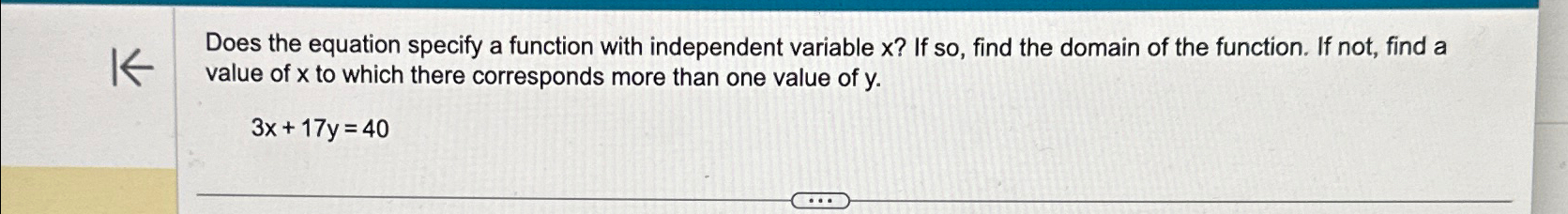 Solved Does the equation specify a function with independent | Chegg.com