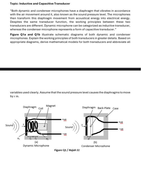 Topic: Inductive and Capacitive Transducer "Both | Chegg.com