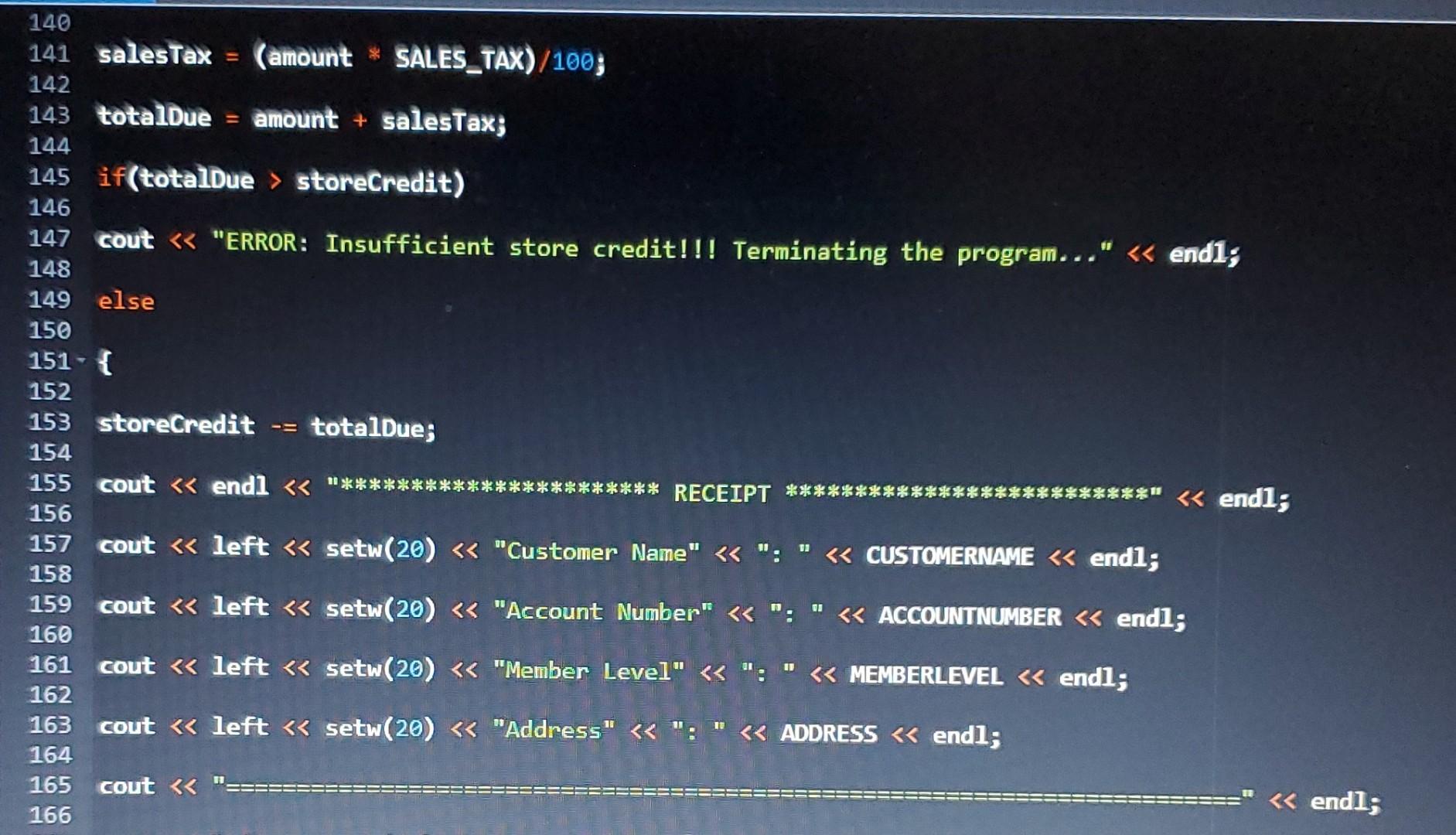 Solved Can anyone help me format my code so that I can | Chegg.com