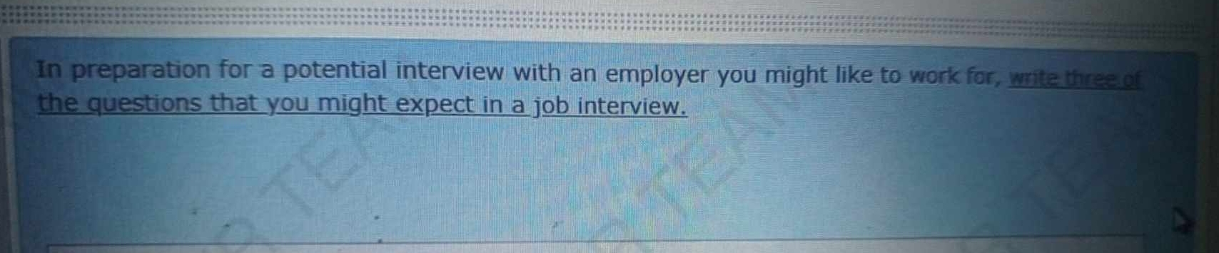 Solved In preparation for a potential interview with an | Chegg.com