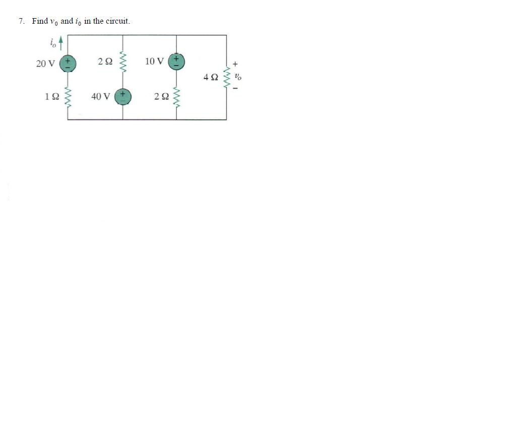 Solved Find v0 and i0 in the circuit. | Chegg.com