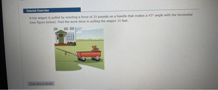 Solved Tutorial Exercise A toy wagon is pulled by exerting a | Chegg.com