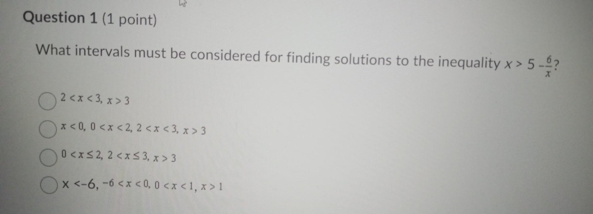 Solved What intervals must be considered for finding | Chegg.com