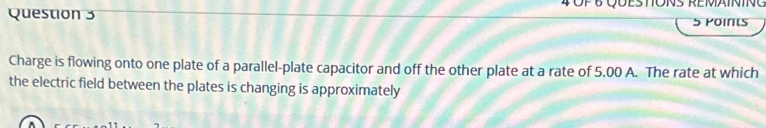 Solved Charge is flowing onto one plate of a parallel-plate | Chegg.com