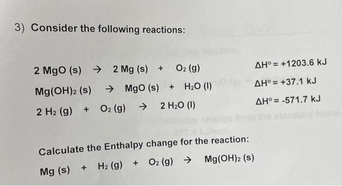 Solved 1) Consider the following unbalanced reaction: PbCO3( | Chegg.com