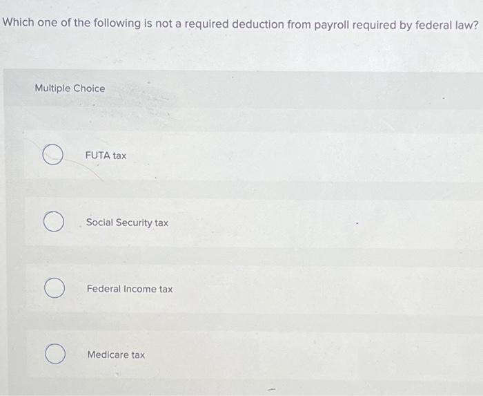 Solved Which one of the following is not a required | Chegg.com