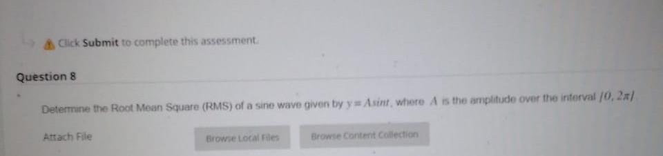 Solved Determine the Root Mean Square (RMS) of a sine wave | Chegg.com