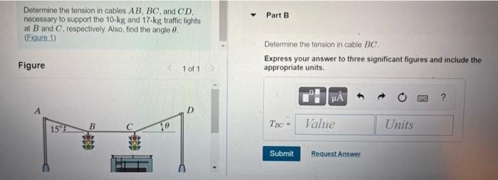 Solved Determine the tension in cables AB,BC. and CD, | Chegg.com