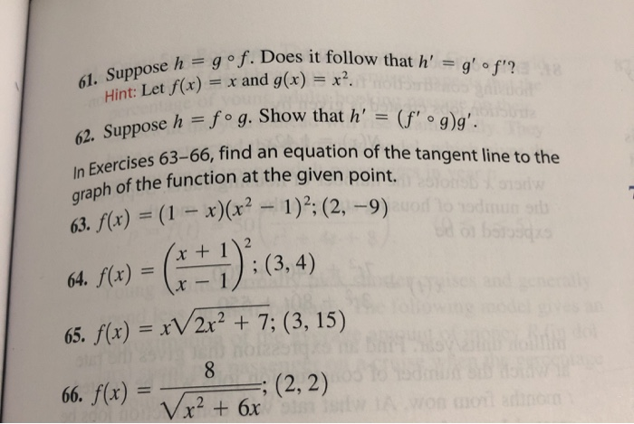 Solved 59. Suppose F(x) = f(x2 + 1). Find F'(1) if f'(2) = | Chegg.com