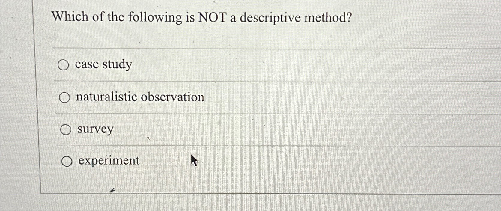 Solved Which of the following is NOT a descriptive | Chegg.com