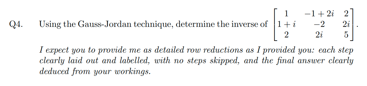 Solved Q4. ﻿Using the Gauss-Jordan technique, determine the | Chegg.com