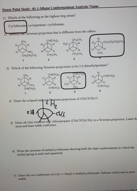 Solved Power Point Study-05-3 Alkane Conformational | Chegg.com