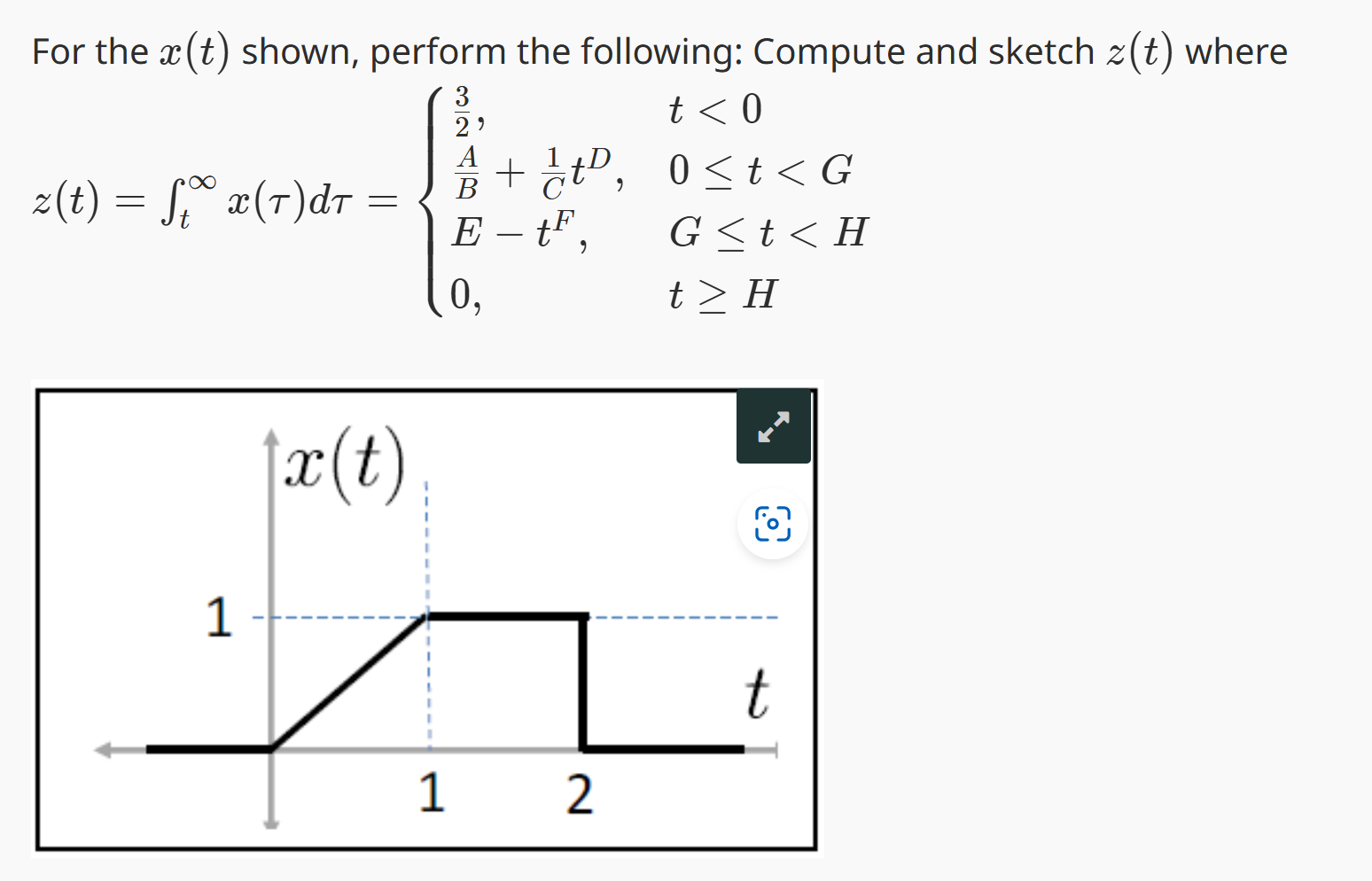 Solved For the x(t) ﻿shown, perform the following: Compute | Chegg.com