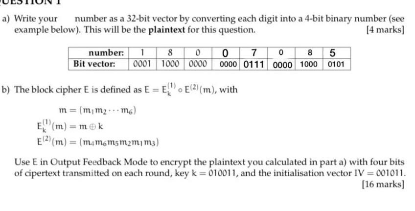 Solved a) Write your number as a 32-bit vector by converting | Chegg.com